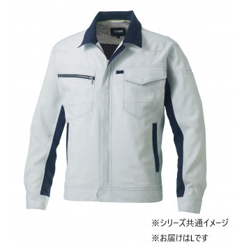 Yahoo!オークション - 桑和 962 長袖ブルゾン Lサイズ シルバーグレー(...