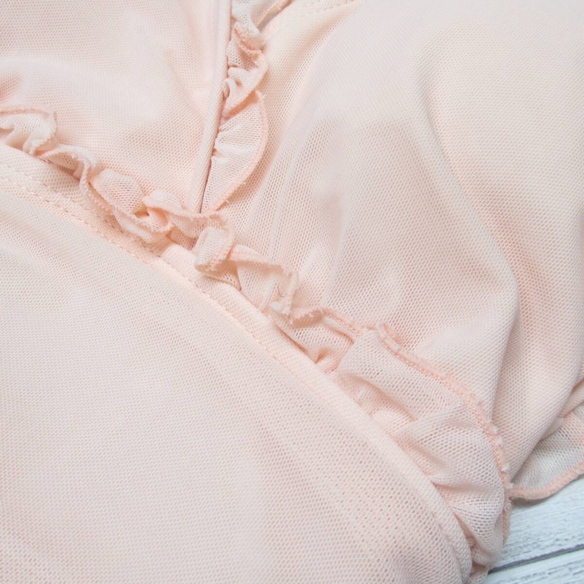 Yahoo!オークション - C4755 きれい サーモンピンク レース 透け感 Daz...