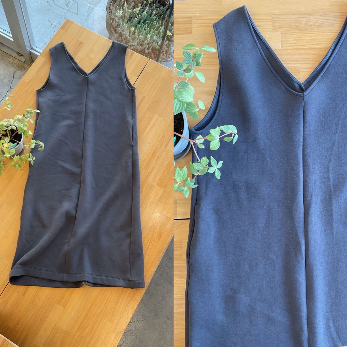 Yahoo!オークション - 美品 無印良品 MUJI Vネックストレッチジャンパ...