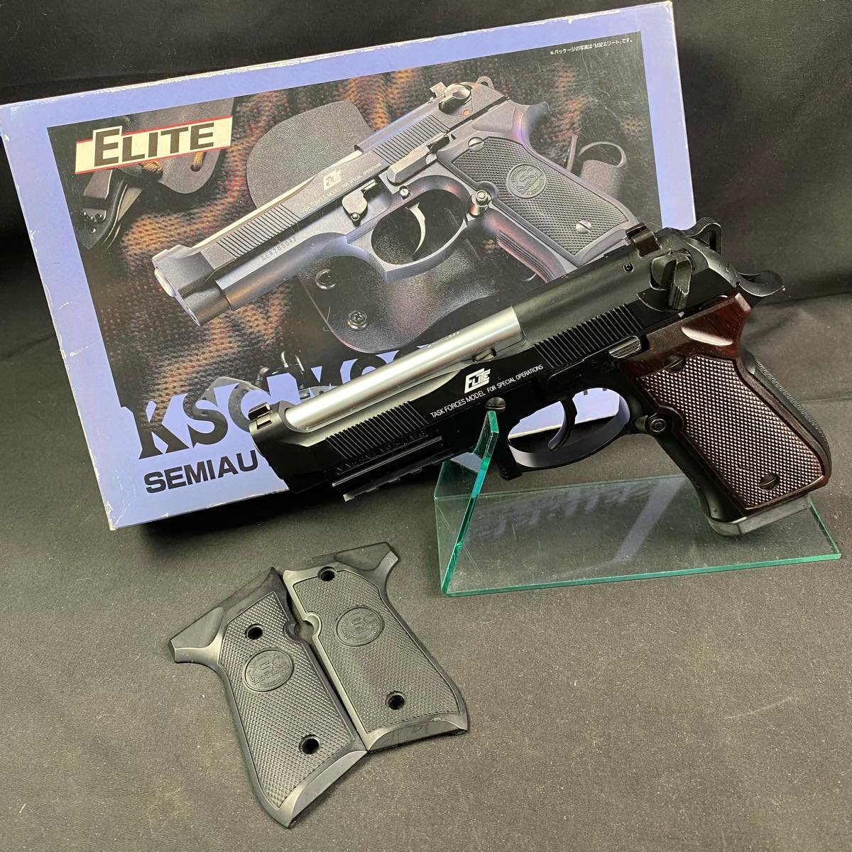 Yahoo!オークション - KSC ベレッタ M92 ELITE ガスガン 木製グリップ ...