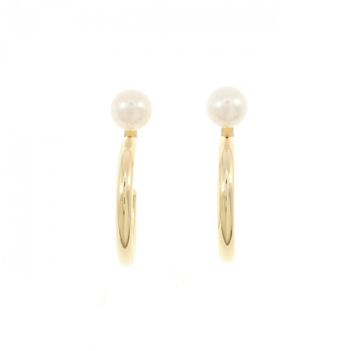 Yahoo!オークション - K18YG アコヤパール ピアス 6.3mm