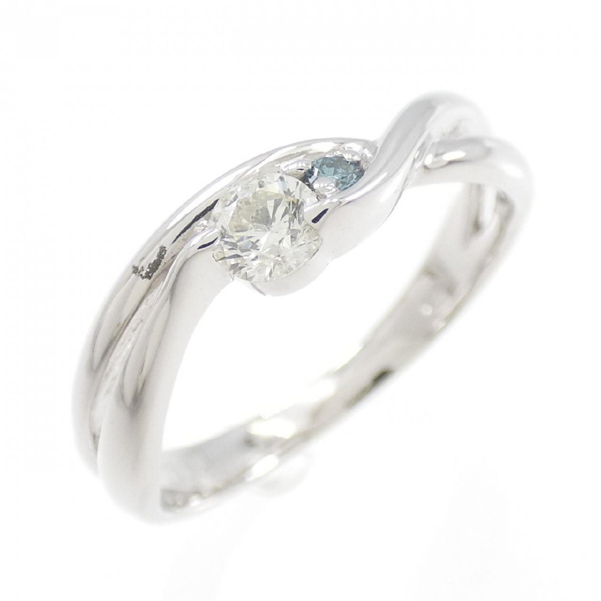 Yahoo!オークション - K18WG ダイヤモンド リング 0.10CT