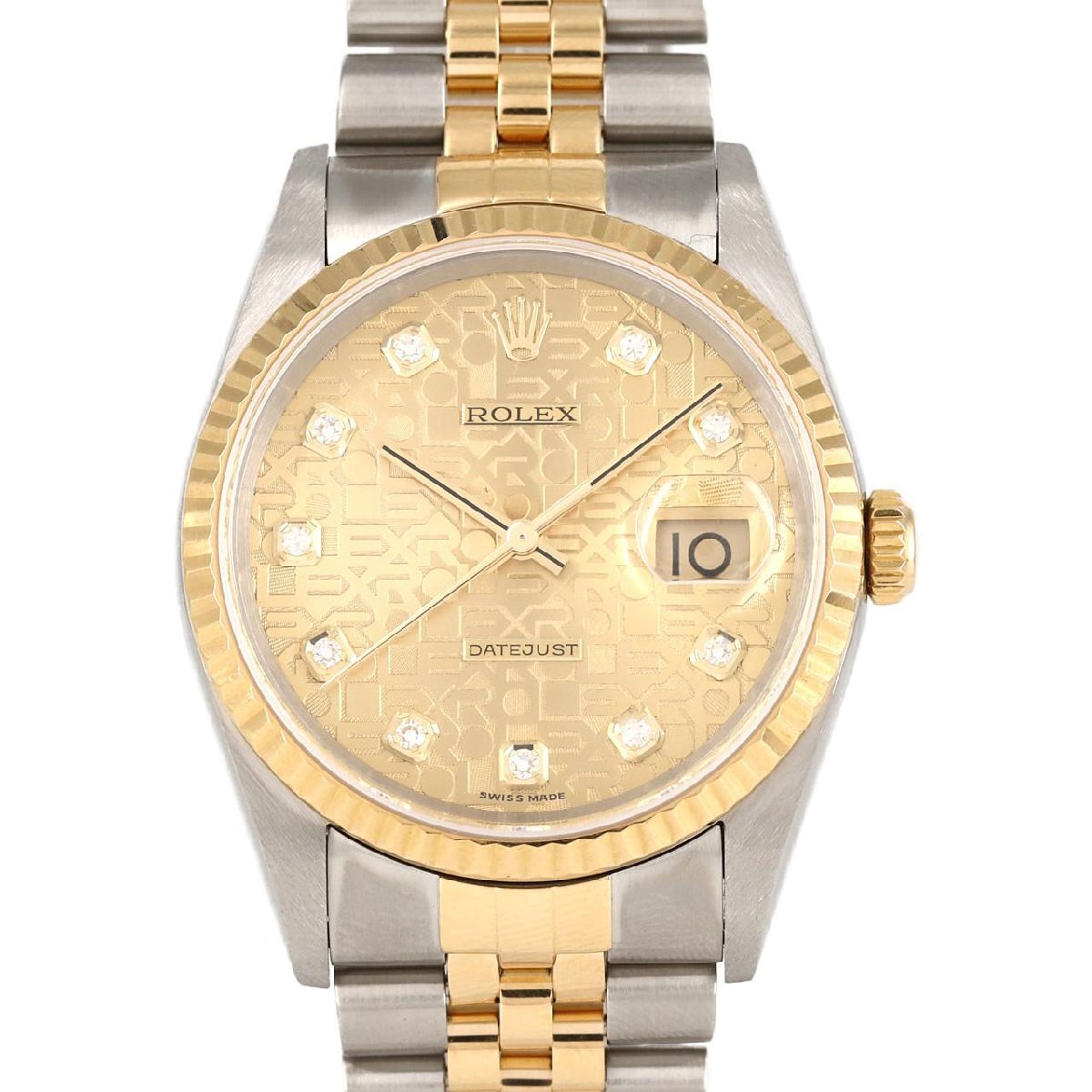 Yahoo!オークション - ロレックス デイトジャスト 16233G SSxYG 自動巻...