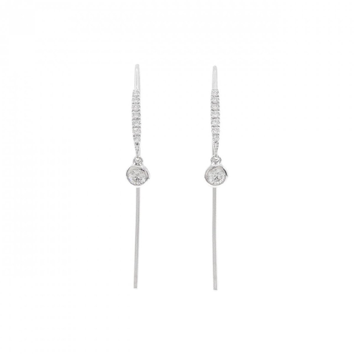 Yahoo!オークション - K18WG ダイヤモンド ピアス 0.29CT