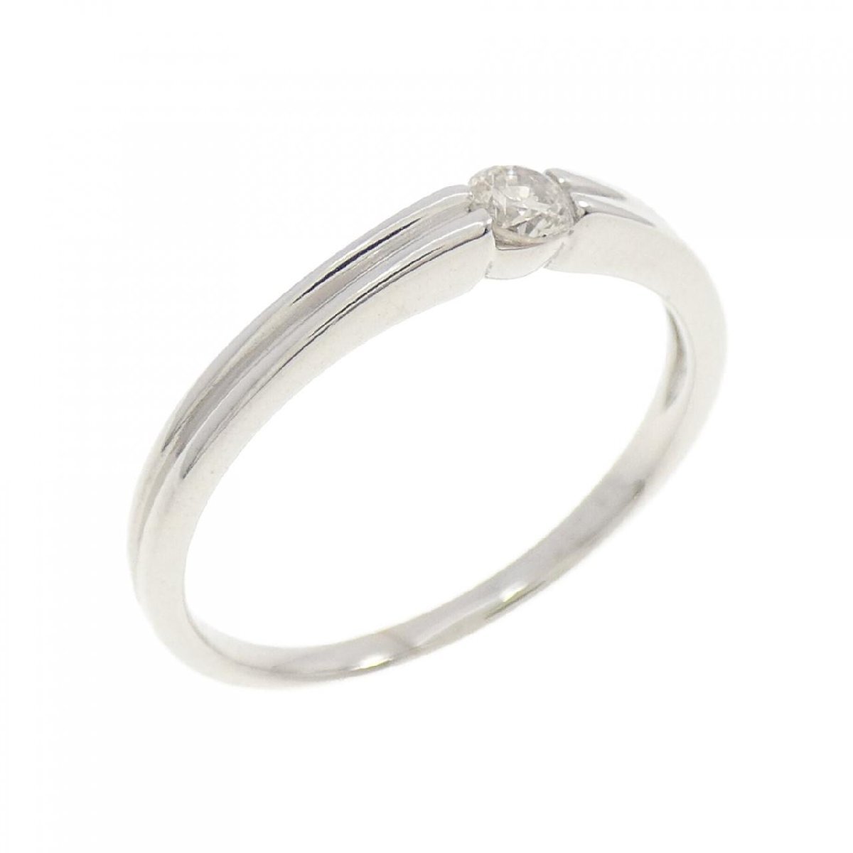 Yahoo!オークション - K18WG ダイヤモンド リング 0.10CT