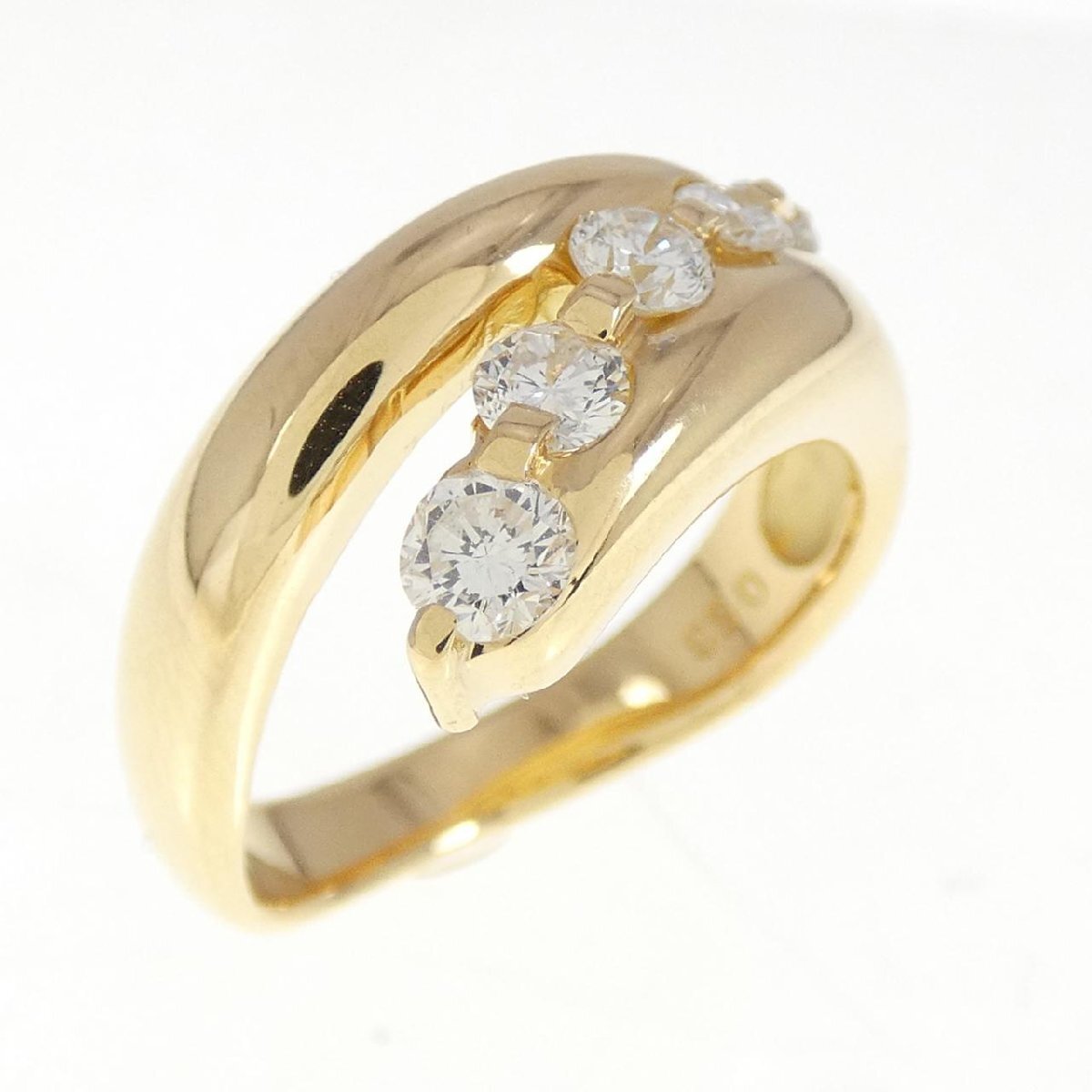 Yahoo!オークション - K18YG ダイヤモンド リング 0.53CT