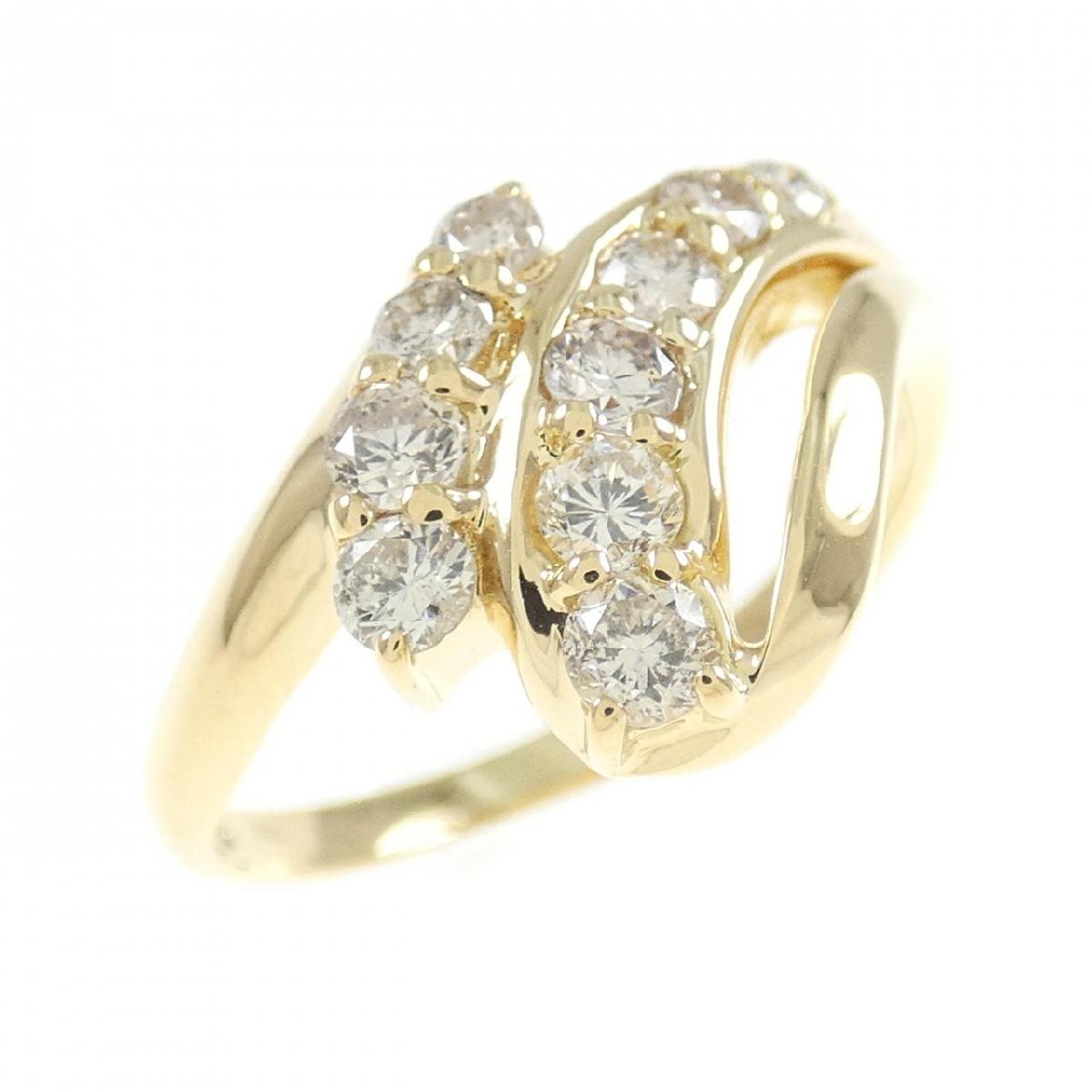 Yahoo!オークション - K18YG ダイヤモンド リング 0.50CT