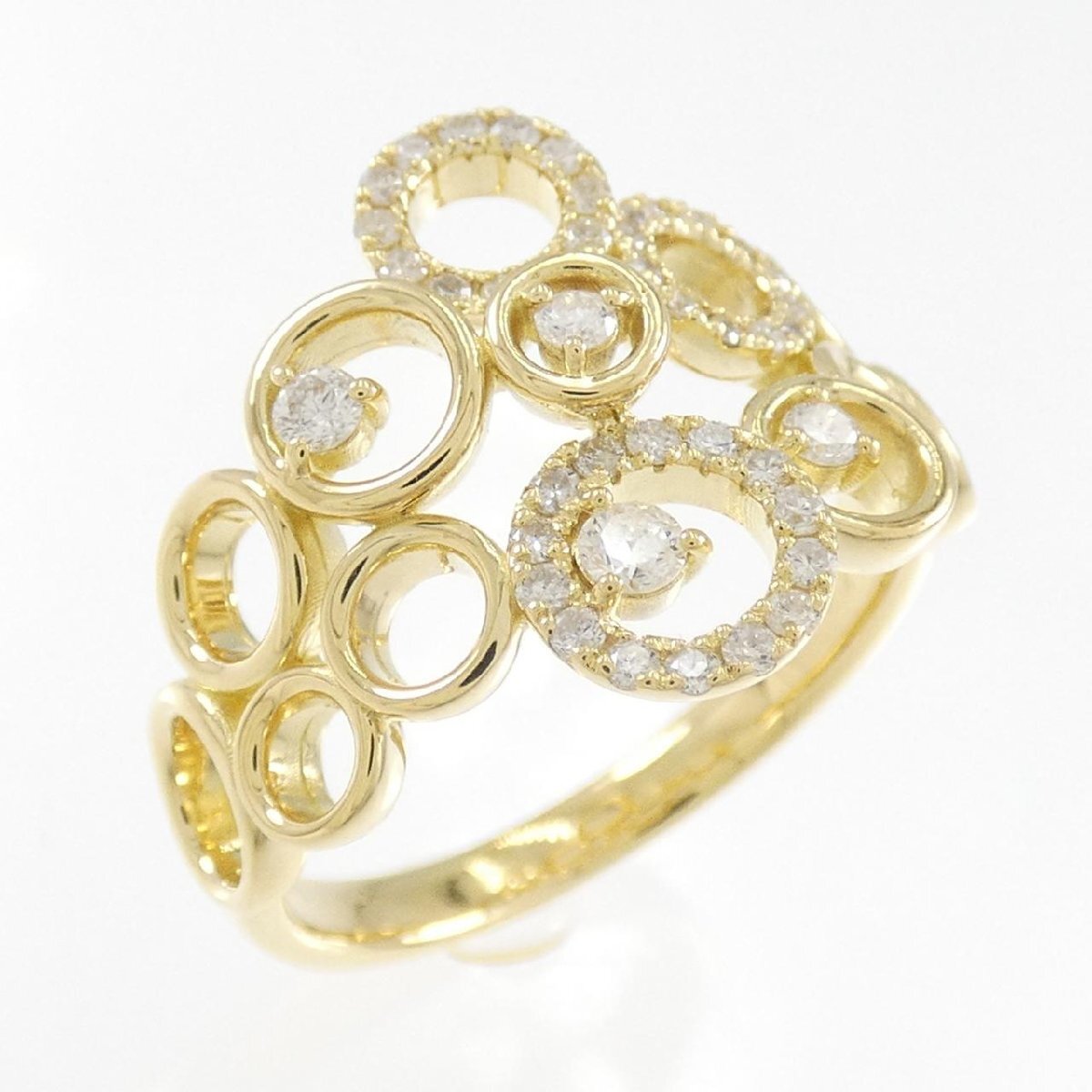 Yahoo!オークション - K18YG ダイヤモンド リング 0.34CT