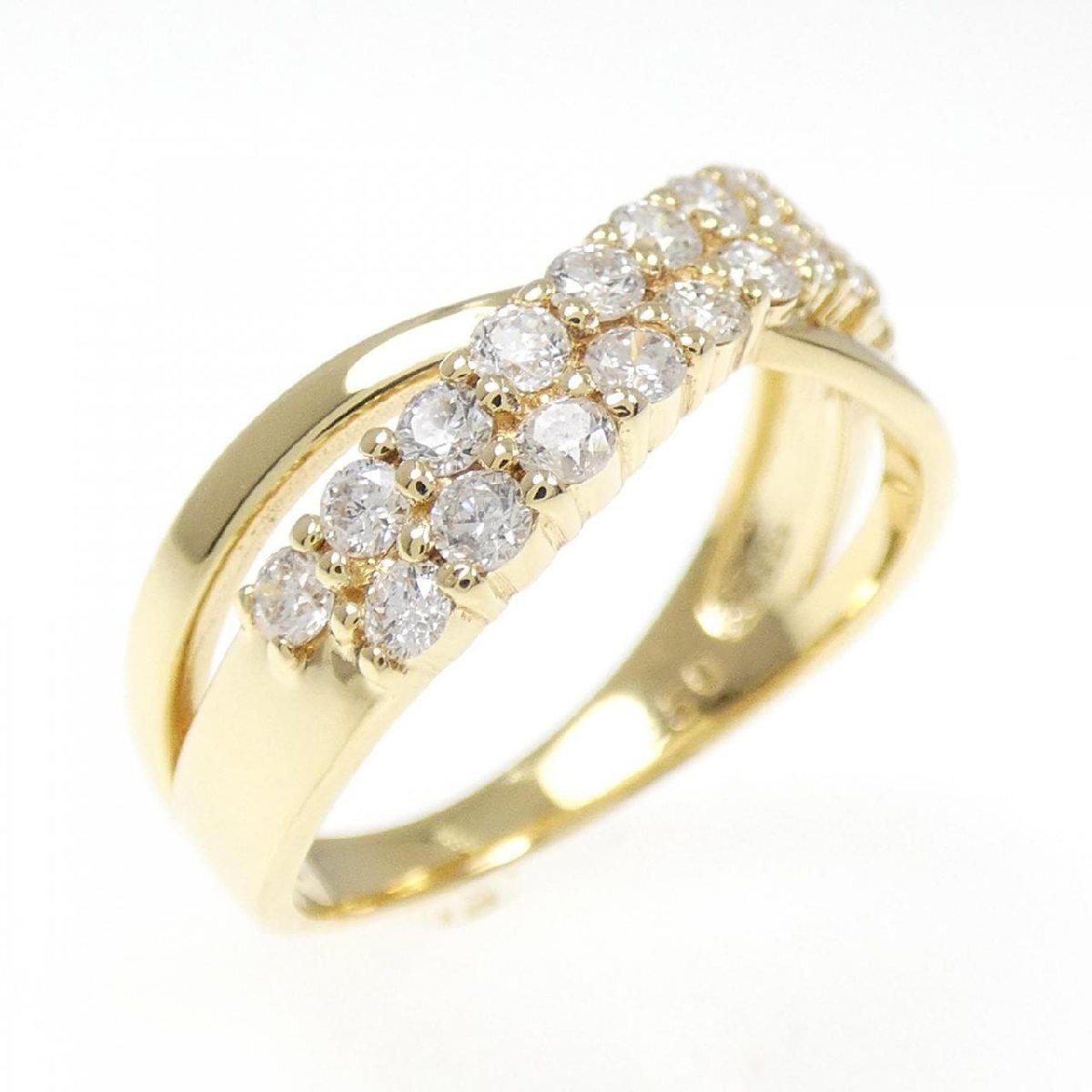 Yahoo!オークション - K18YG ダイヤモンド リング 0.50CT