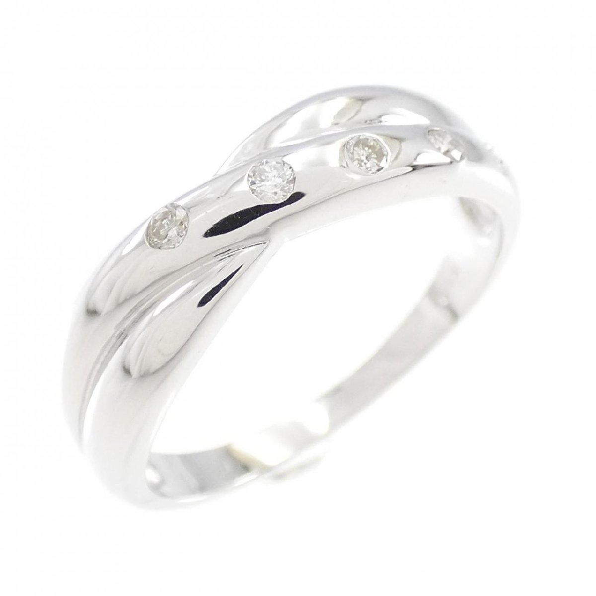 Yahoo!オークション - K18WG ダイヤモンド リング 0.10CT