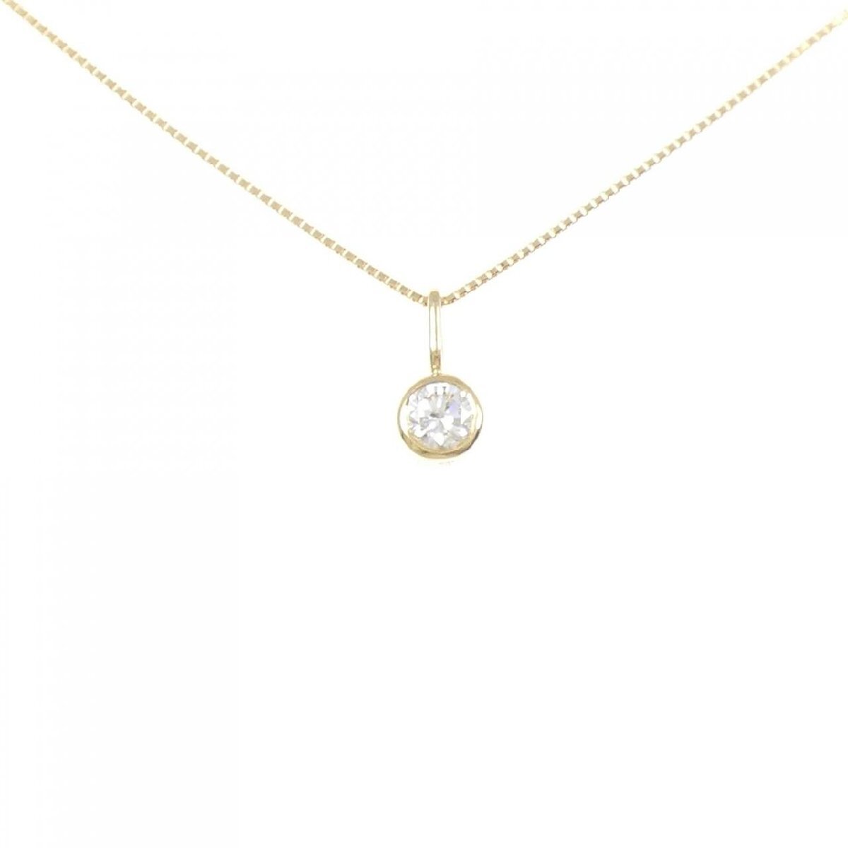 Yahoo!オークション - K18YG ダイヤモンド ネックレス 0.31CT