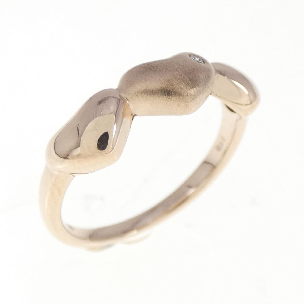 Yahoo!オークション - K10PG ハート ダイヤモンド リング 0.01CT