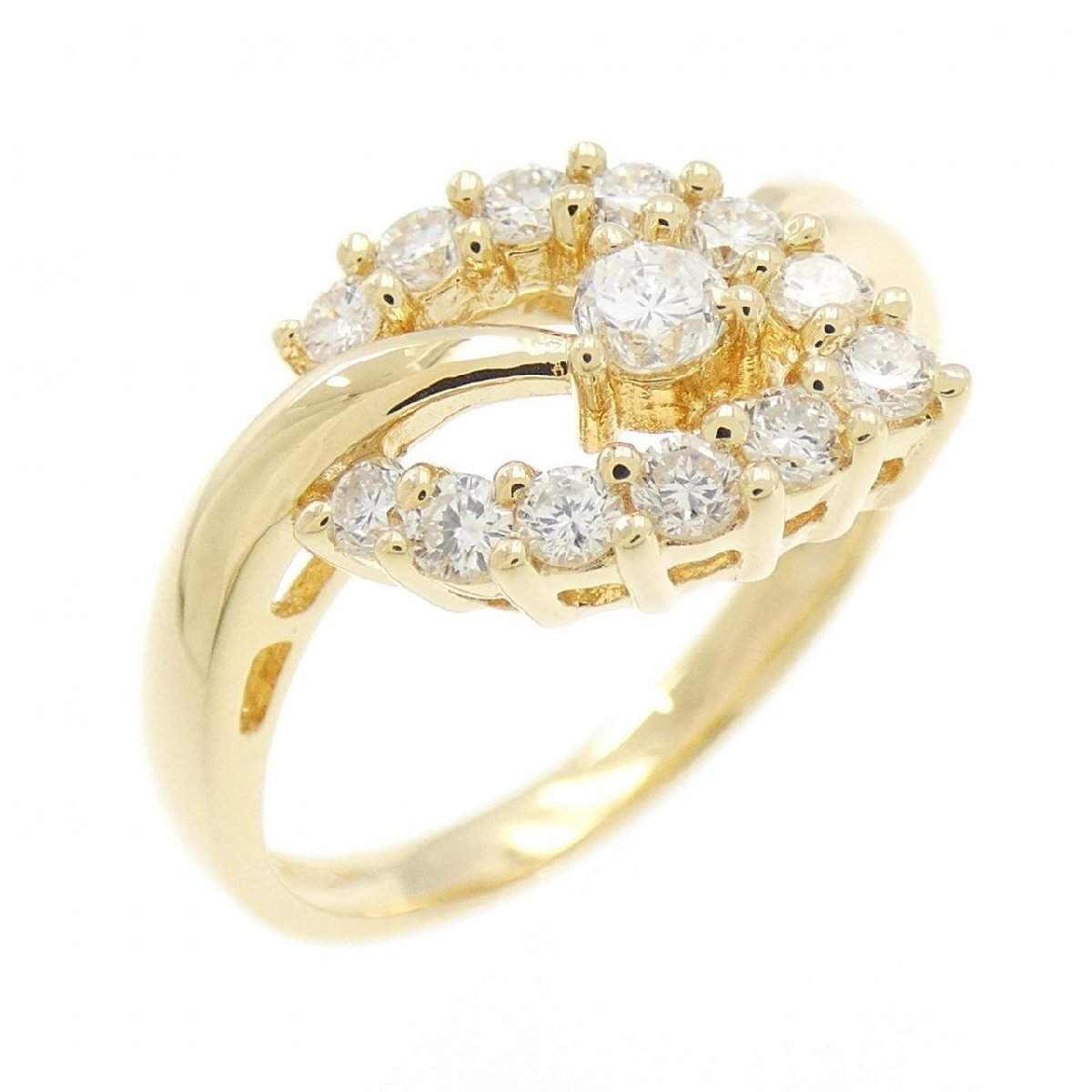 Yahoo!オークション - 750YG ダイヤモンド リング