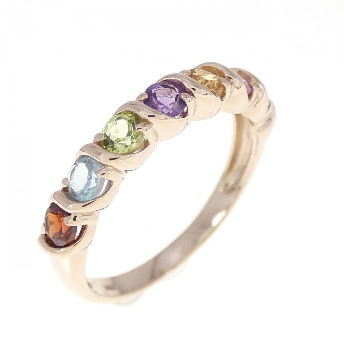 Yahoo!オークション - K10PG カラーストーン リング