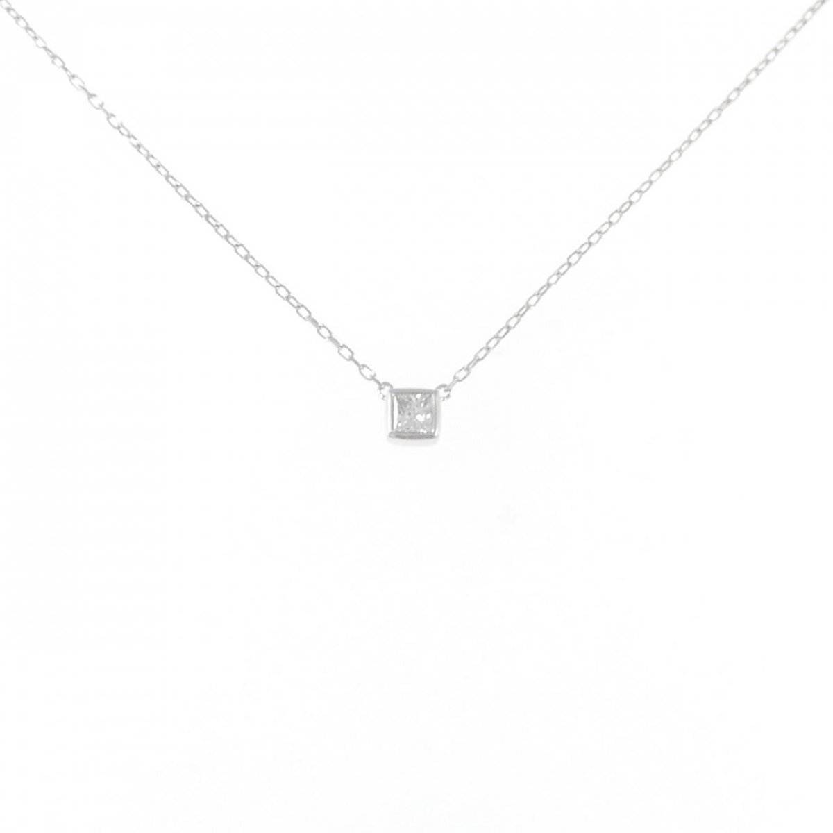 Yahoo!オークション - K18WG ダイヤモンド ネックレス 0.10CT