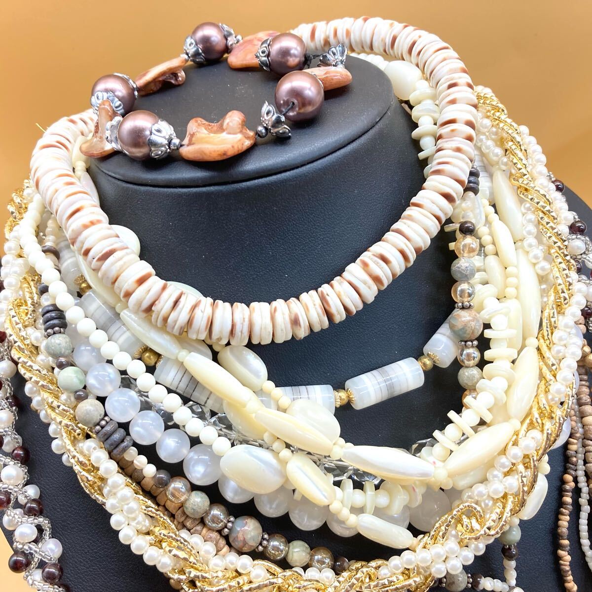 Yahoo!オークション - ガーネット&本真珠ネックレス入り [アクセサリ...