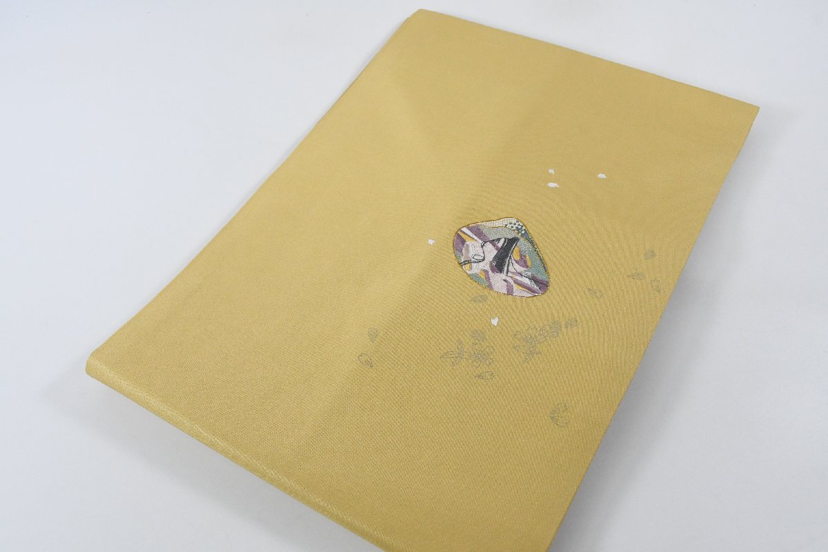 Yahoo!オークション - 名古屋帯 刺繍 源氏物語 貝 帯丈358cm 着物屋 ne...