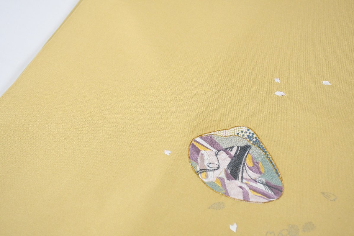 Yahoo!オークション - 名古屋帯 刺繍 源氏物語 貝 帯丈358cm 着物屋 ne...