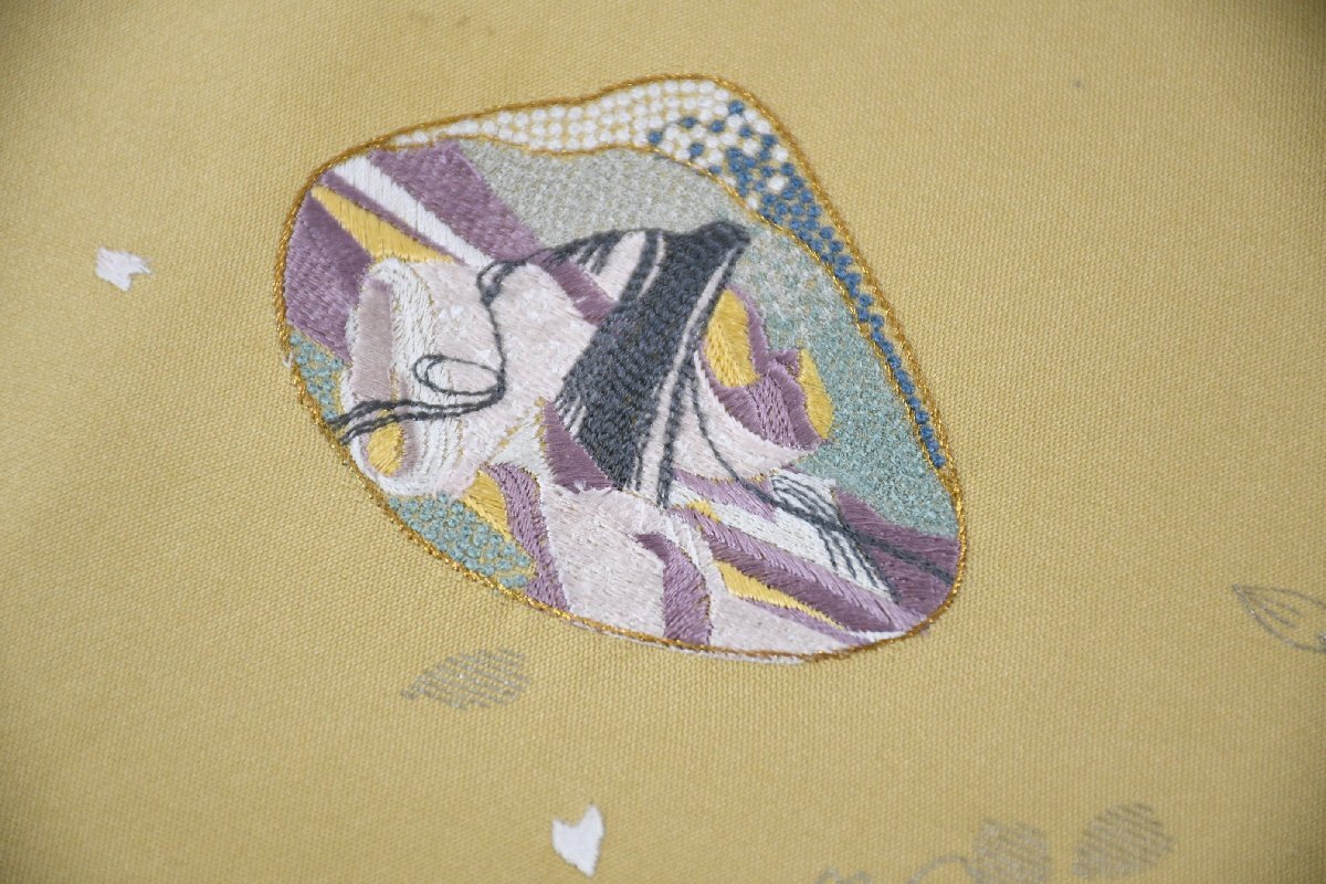 Yahoo!オークション - 名古屋帯 刺繍 源氏物語 貝 帯丈358cm 着物屋 ne...