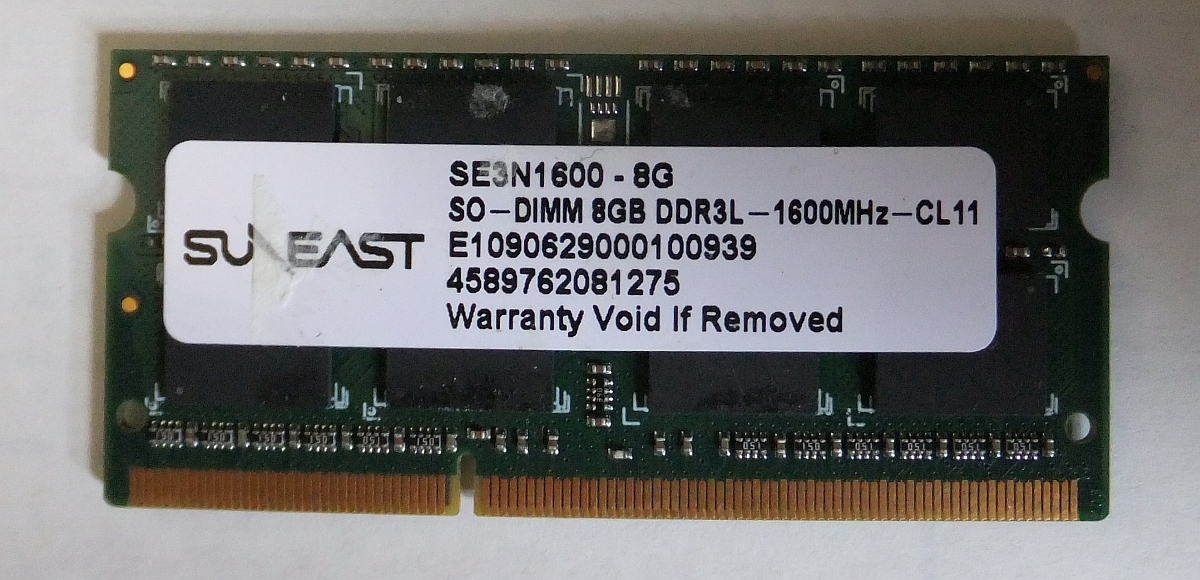 Yahoo!オークション - PC3L-1600 8G×1枚 動作確認済