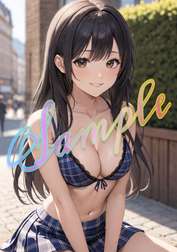 Yahoo!オークション - AB30 【AIポスター】チェックの誘惑と微笑の距離...