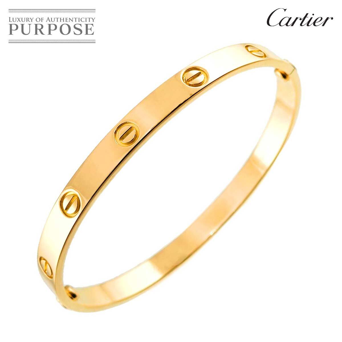 Yahoo!オークション - カルティエ Cartier ラブ ブレス #16 K18 YG イ...