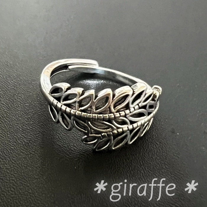 Yahoo!オークション - A840 匿名配送 指輪 リーフ シルバー リング レ...