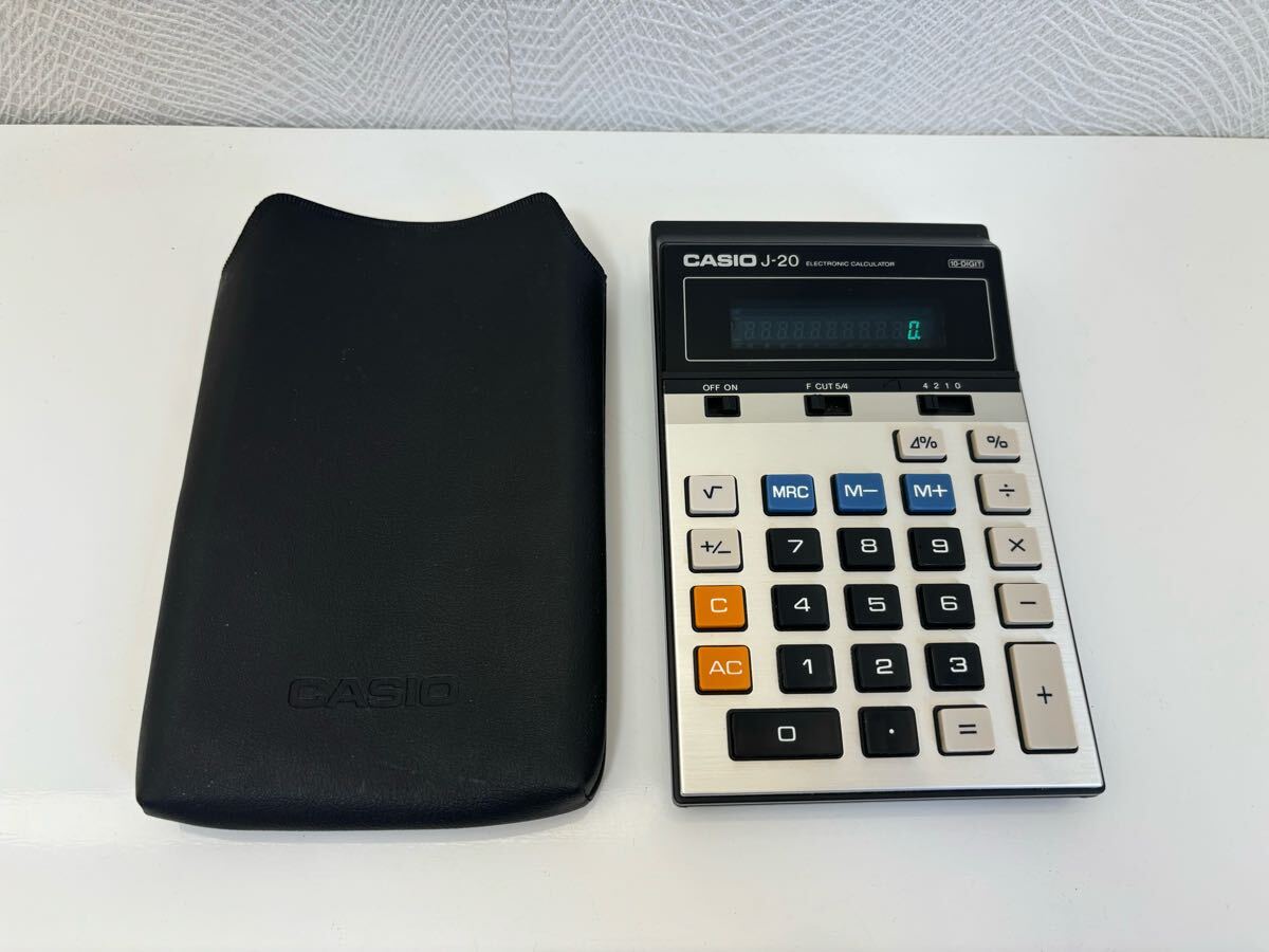 Yahoo!オークション - 【希少品】 動作品 レトロ/CASIO J-20/電卓/蛍光...
