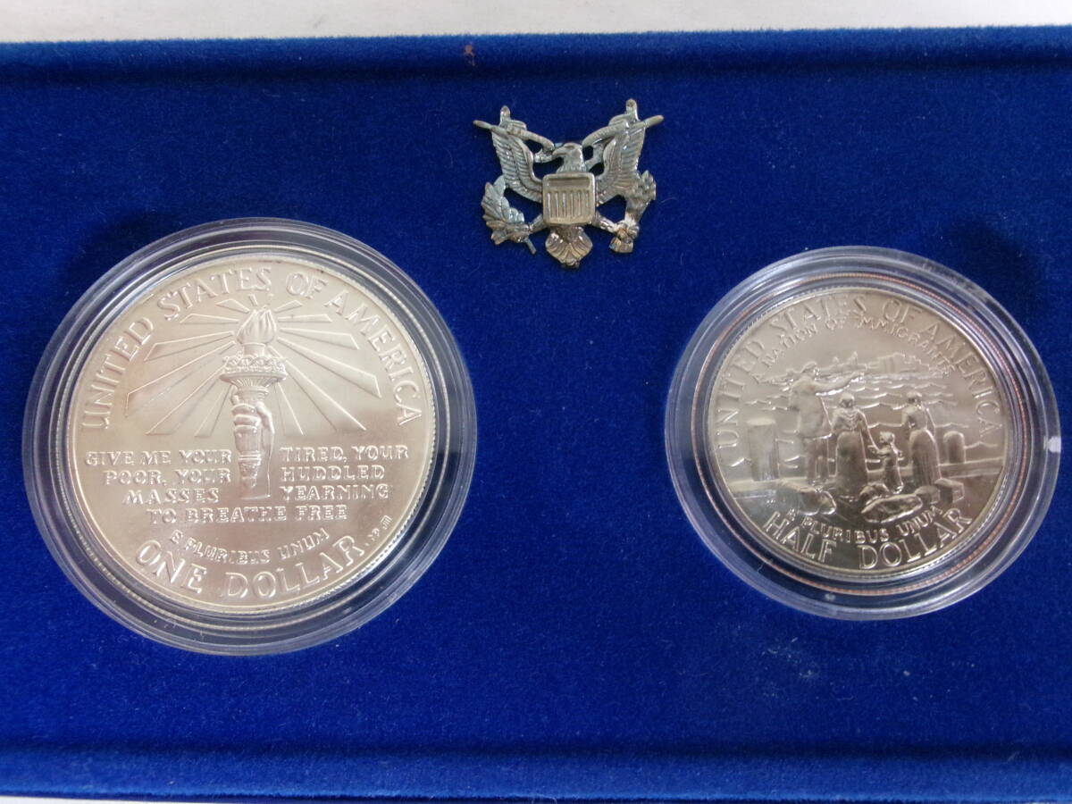 Yahoo!オークション - N015 アメリカ合衆国自由の女神1ドル銀貨セット