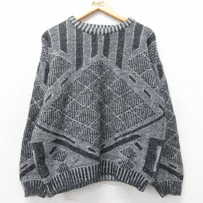 Yahoo!オークション - 【20%OFF】L/古着 長袖 セーター メンズ 90s ク...