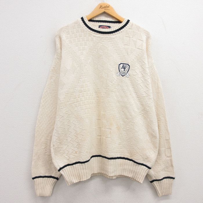 Yahoo!オークション - 【20%OFF】L/古着 長袖 セーター メンズ 90s ミ...