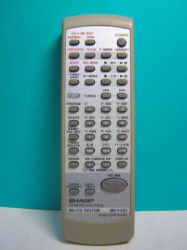 Yahoo!オークション - シャープ オーディオリモコン MD-F220 RRMCG0287...