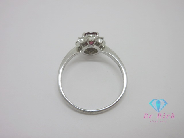 Yahoo!オークション - Pt850 プラチナ ルビー 0.76ct ダイヤモンド 0.3...