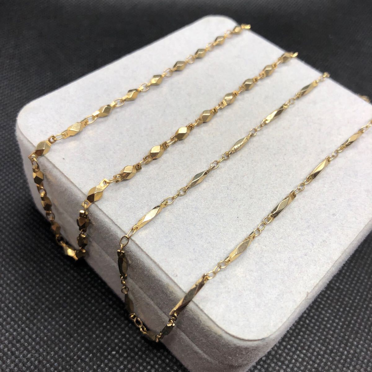 Yahoo!オークション - 即決 K18GP K18GF ゴールドカラー ネックレス 2...