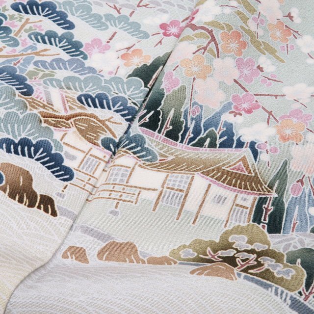 Yahoo!オークション - 訪問着 着物 未使用 正絹 袷 フォーマル 自然紋...