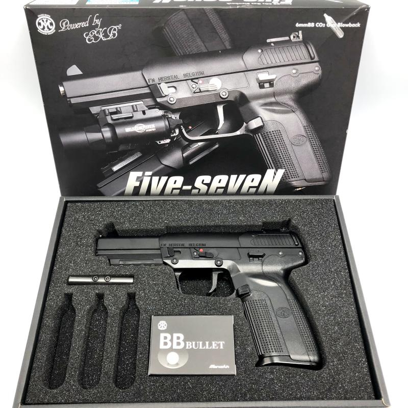 Yahoo!オークション - マルシン CO2ガスガン FN5-7 真鍮ピストン BK