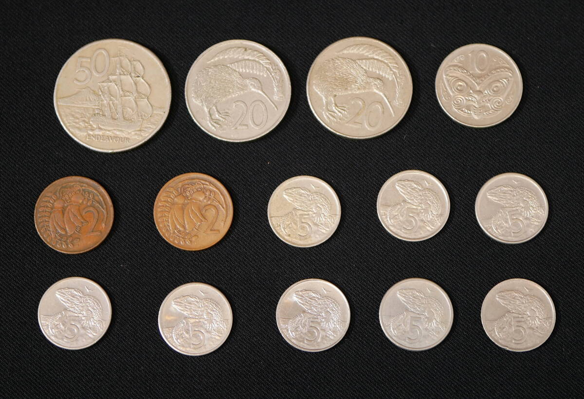 Yahoo!オークション - 送料210円(R705-F148) ニュージーランド 硬貨 5...