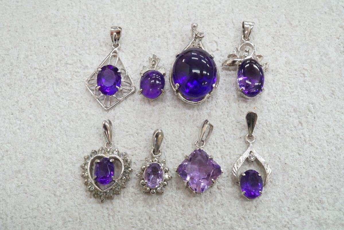 Yahoo!オークション - B1027 アメジスト ペンダント ネックレス ヴィン...