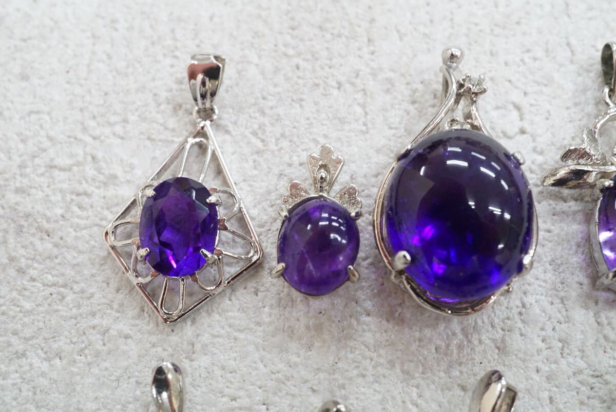 Yahoo!オークション - B1027 アメジスト ペンダント ネックレス ヴィン...