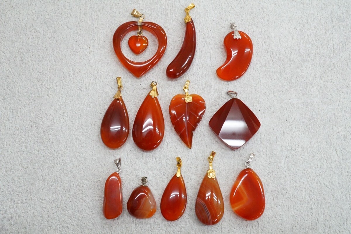 Yahoo!オークション - C282 カーネリアン 瑪瑙 カラーストーン ネック...