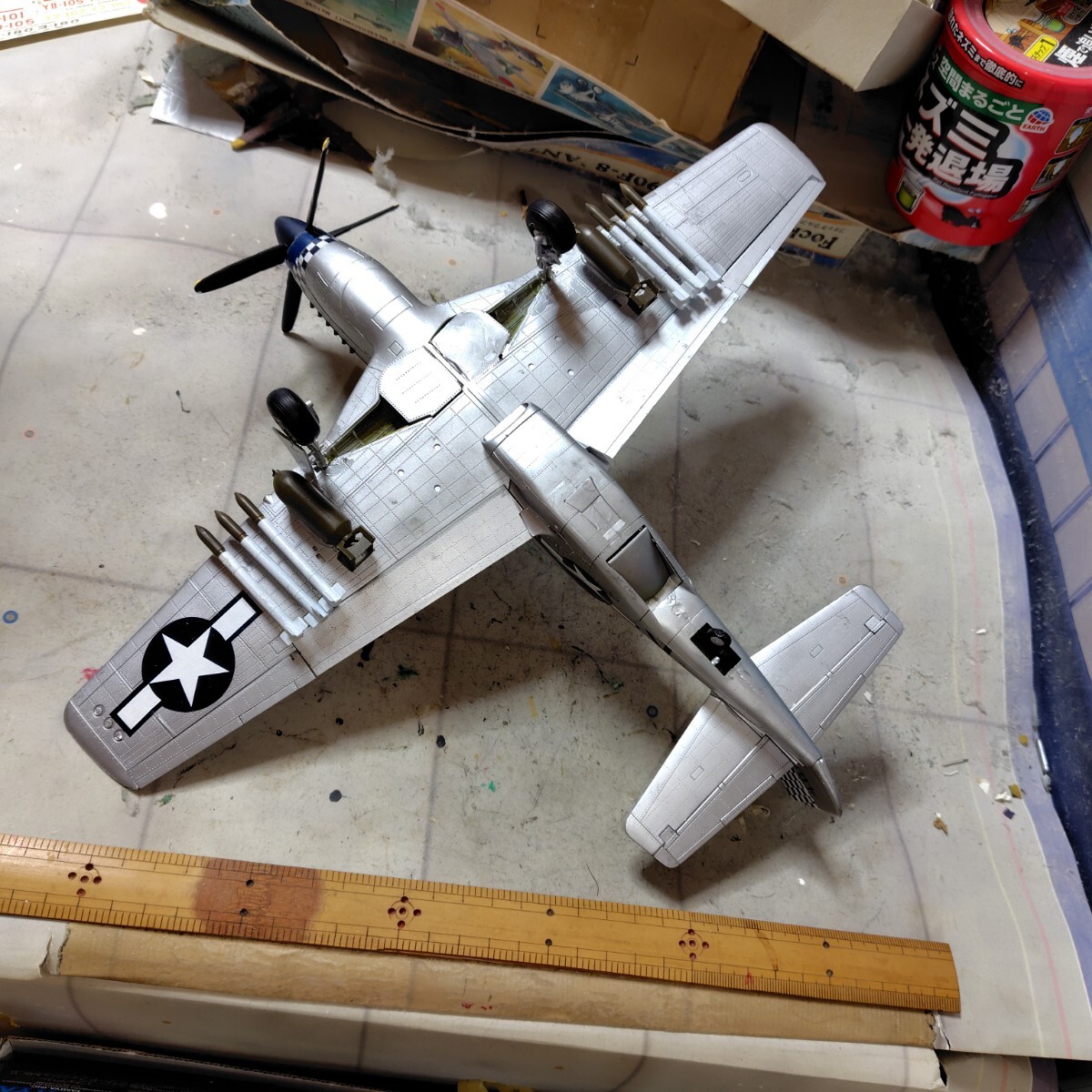 Yahoo!オークション - 1/32 アメリカ陸軍 P51完成品