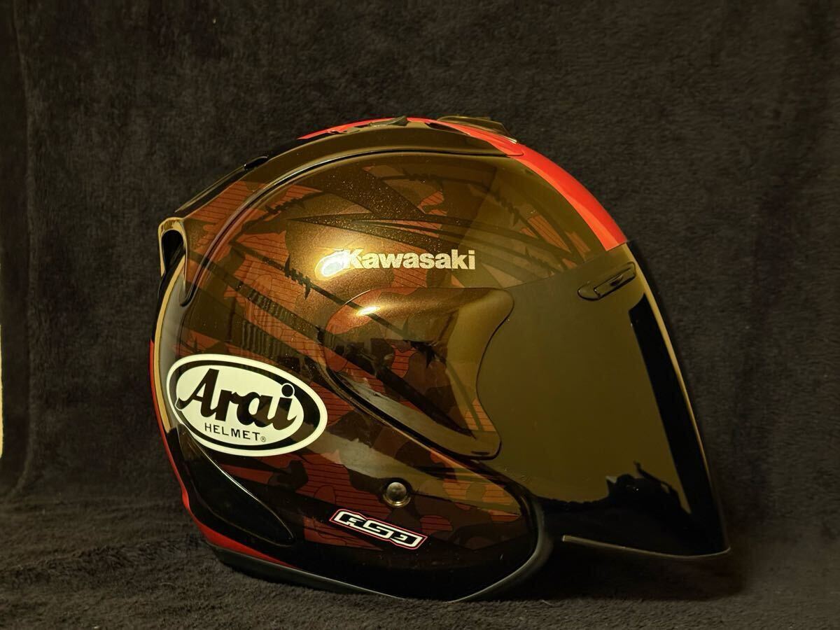 Yahoo!オークション - Arai x Kawasaki コラボ 火の玉カラー ブラスト ...
