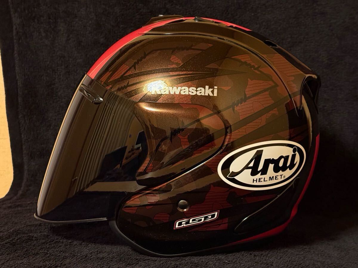 Yahoo!オークション - Arai x Kawasaki コラボ 火の玉カラー ブラスト ...