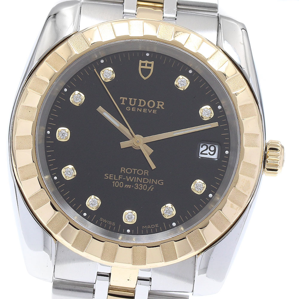 Yahoo!オークション - チュードル TUDOR 21013 クラシックデイト YGコ...