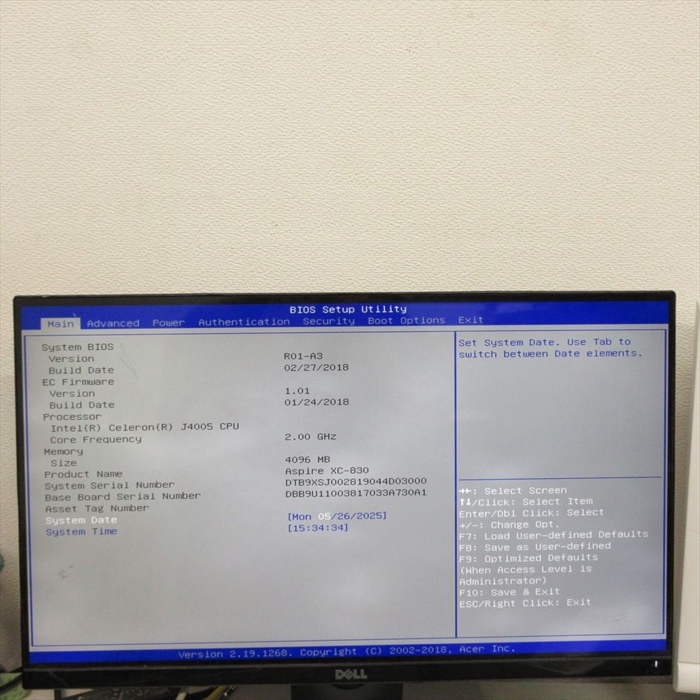 Yahoo!オークション - [4855] BIOS OK 作動確認済 acer XC-830-N14F D1...