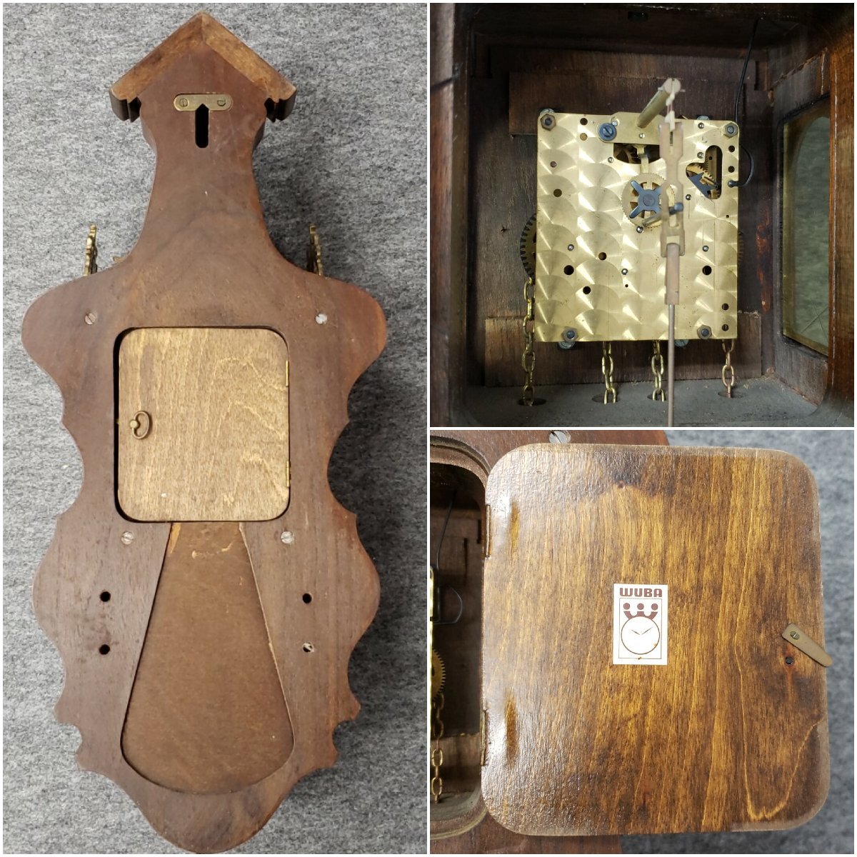 Yahoo!オークション - WUBA ワルミンク 分銅式掛時計 ジャンク 掛時計 ...