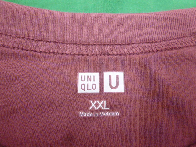 Yahoo!オークション - 【8907】ユニクロ 半袖Tシャツ エンジ色 XXL