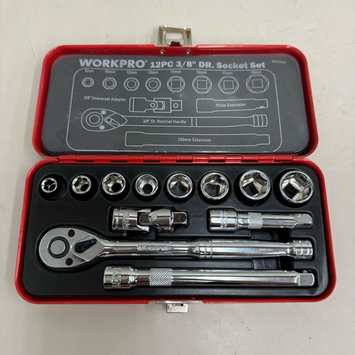 Yahoo!オークション - AM WORKPRO ソケットレンチセット 工具 ガレージ...