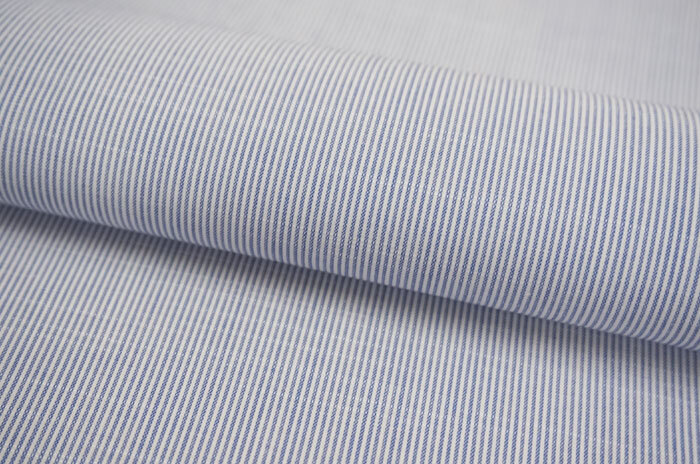 Yahoo!オークション - 7C 長5m W巾 シャンブレーstripe off白/ブルー ...