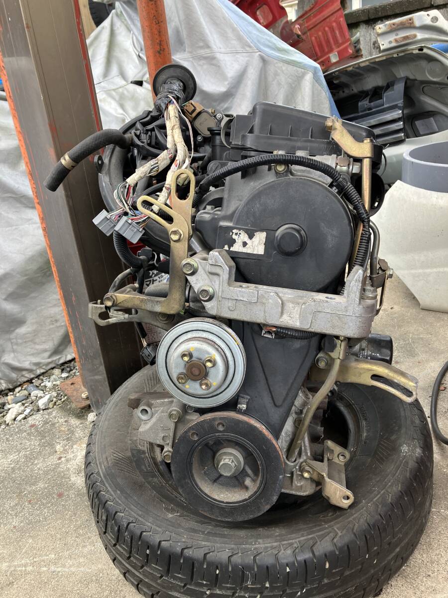 Yahoo!オークション - 引き取り限定 山梨 エンジン EF-VE ツインカム L...